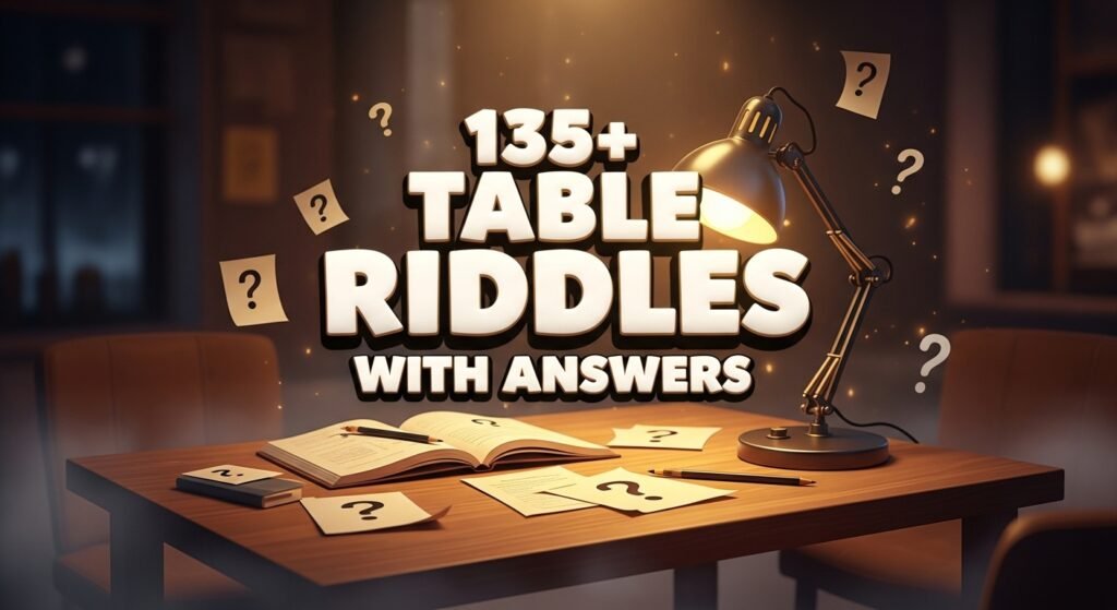 135+ Table Riddles With Answers That’ll Trick You - Riddles Mania